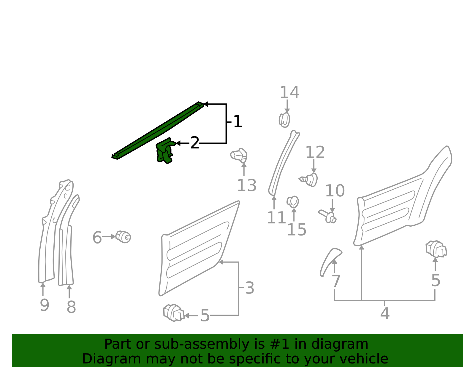 1996-2000 Toyota RAV4 Belt Weather-Strip 75730-42010 | MotorMotor
