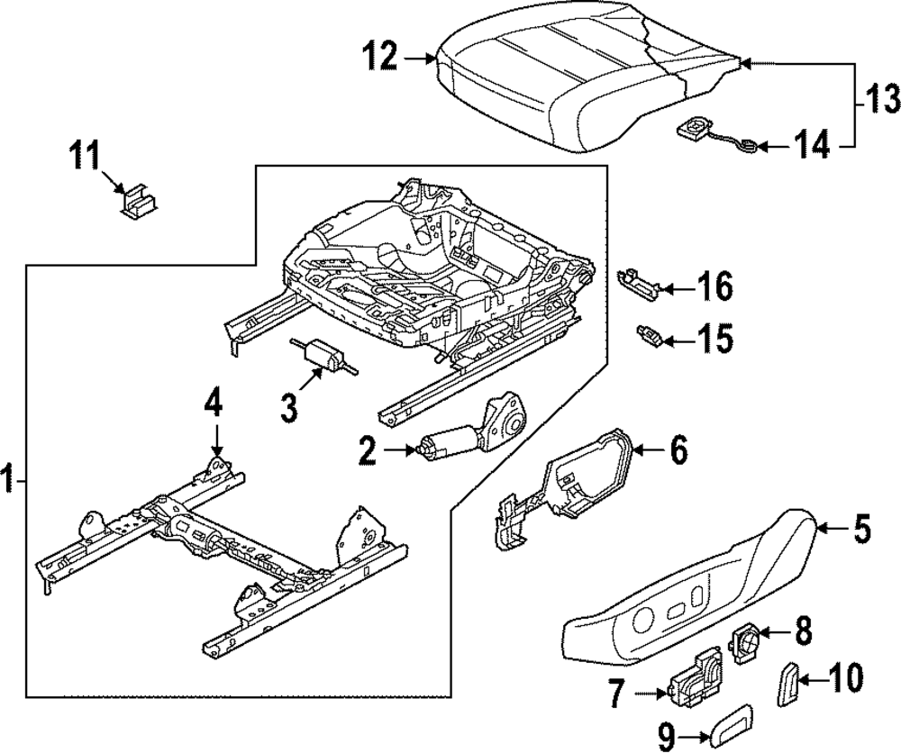 2021-2024 Volkswagen Seat Frame 4K0-881-105-K | OEM Parts Online