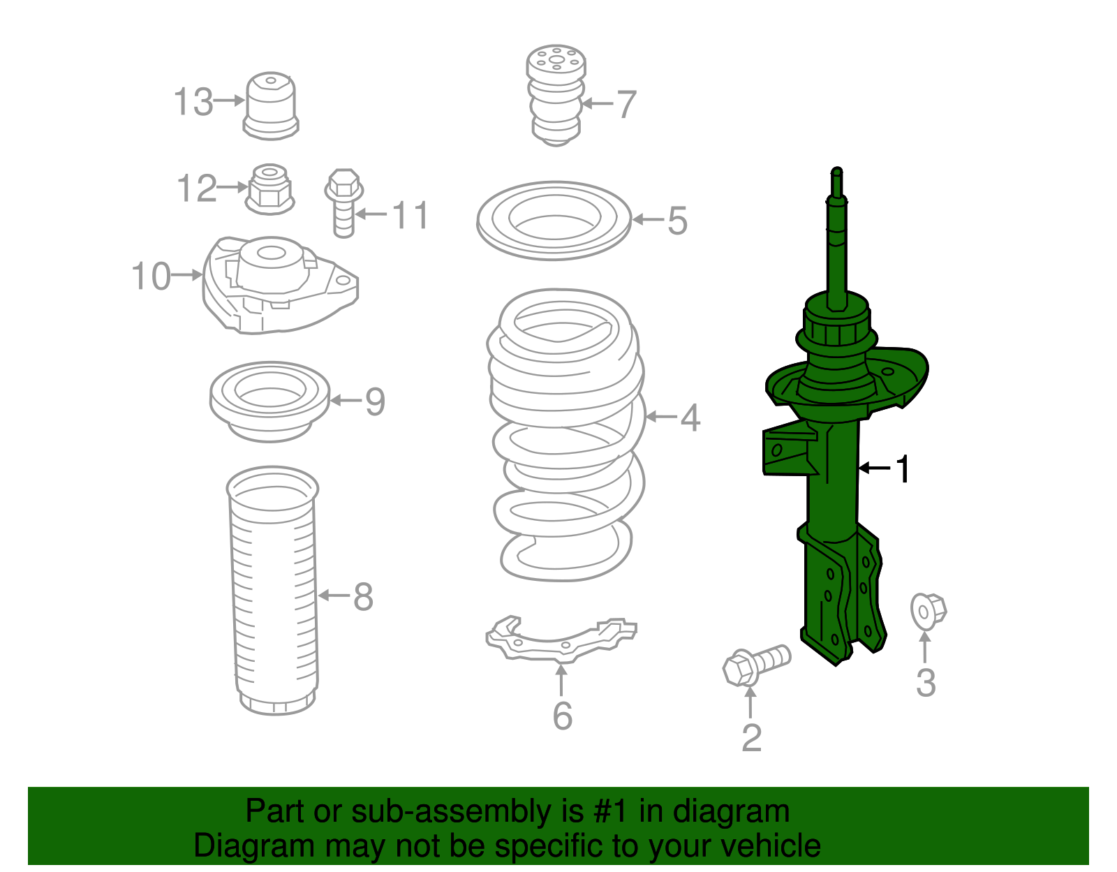 176-323-51-00 - Strut 2015-2019 Mercedes-Benz | Mercedes-Benz Premier Parts