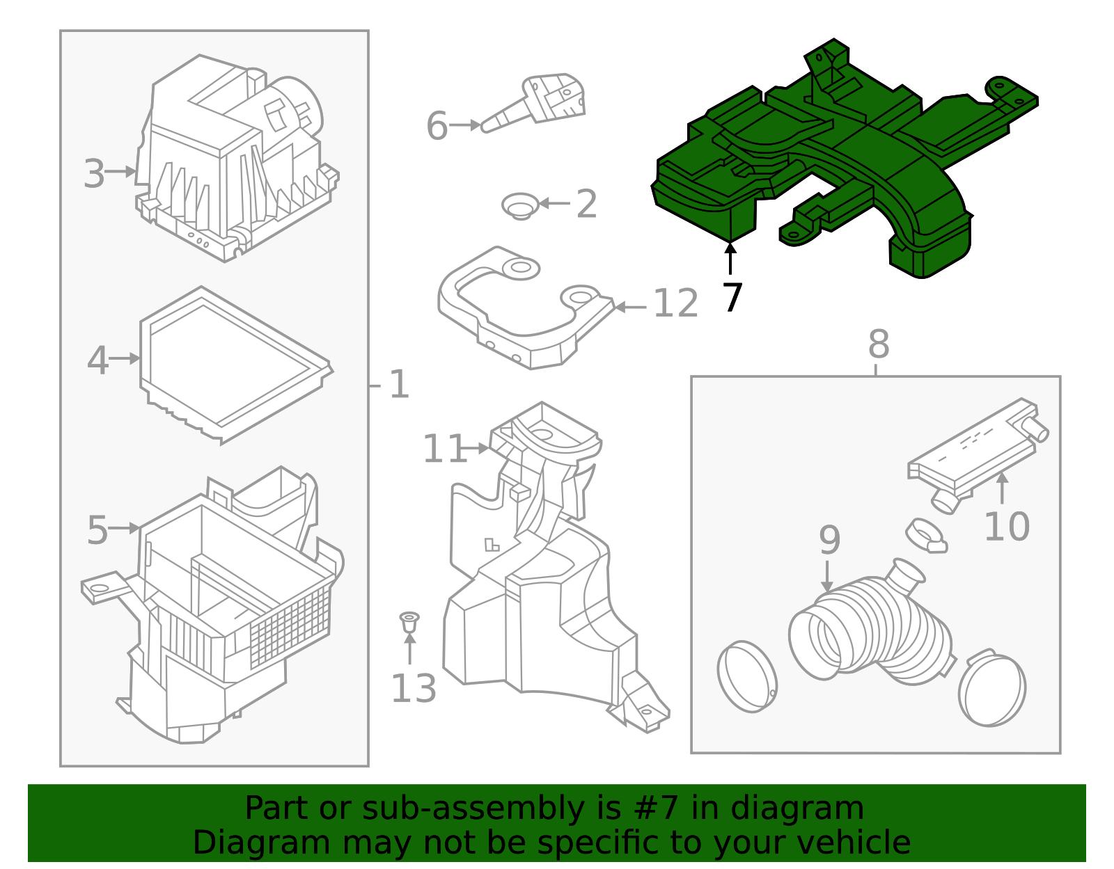 2020-2025 Nissan Sentra Upper Duct 16554-6LB0B | Nissan Parts Central