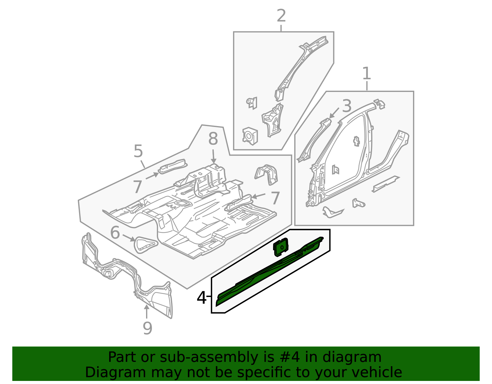 2004-2006 Pontiac GTO Inner Rocker 92122890 | Capital Chevy Parts