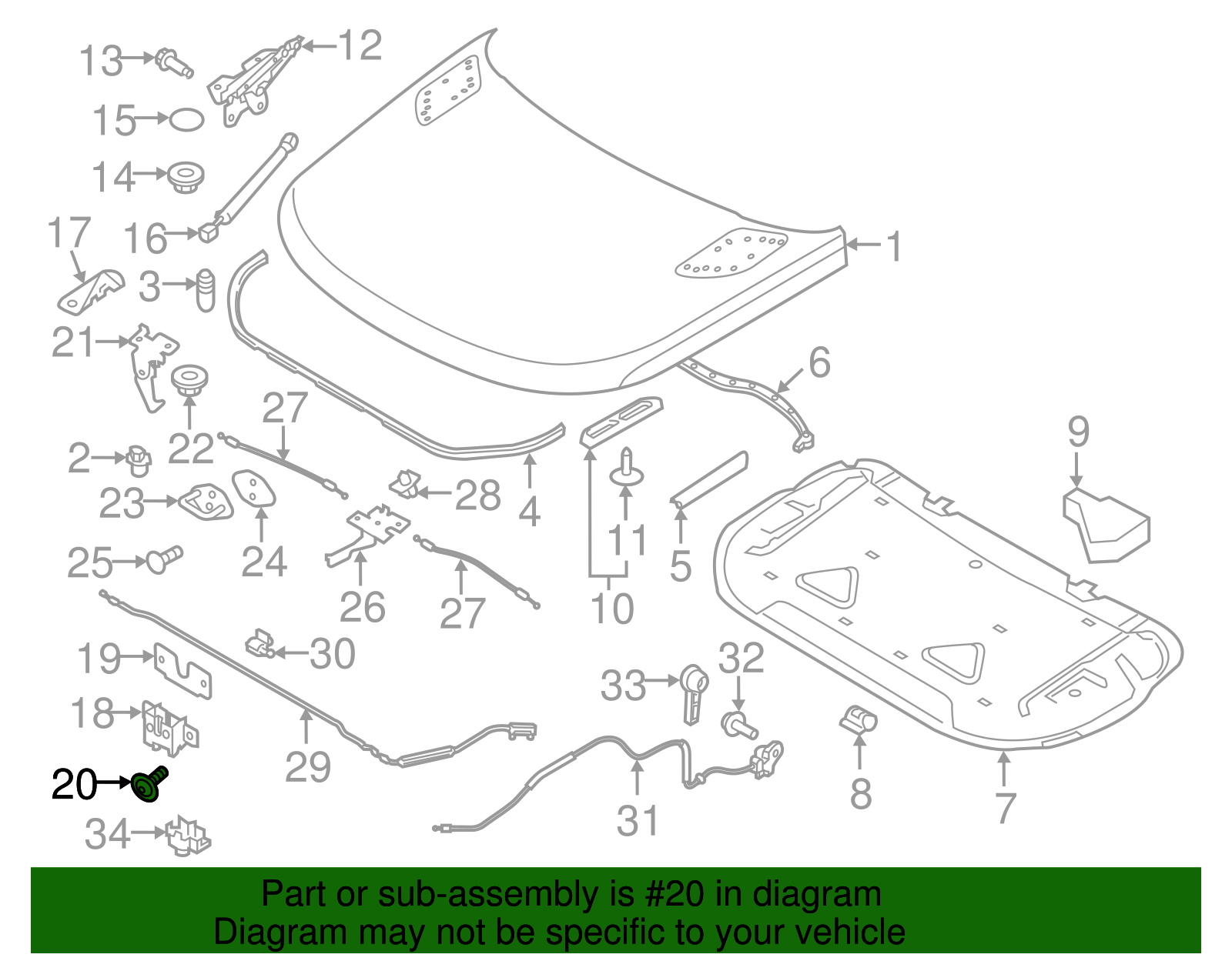 LR033401 - Radiator Support Air Deflector Screw - 2013-2020 Land-Rover ...