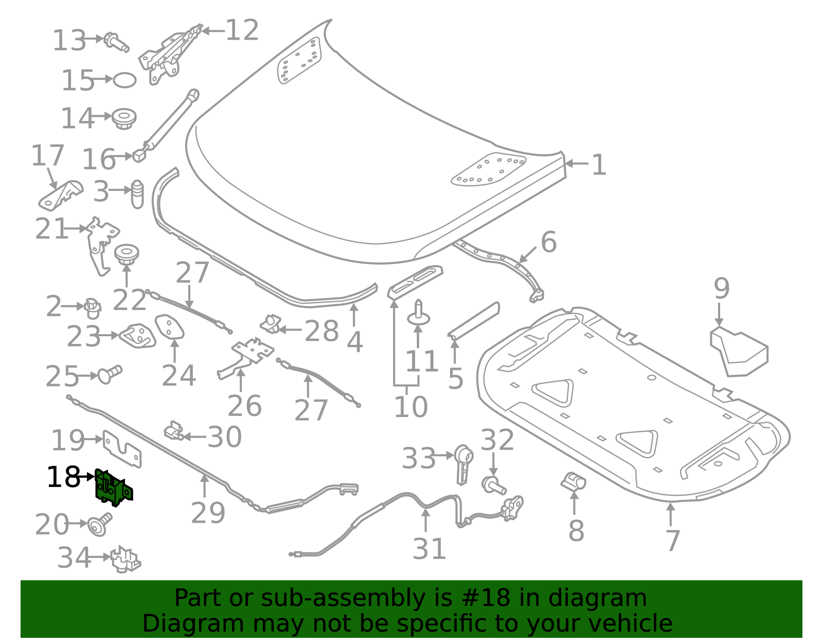 2005-2023 Land Rover Hood Latch 535123508 | OEM Parts Online