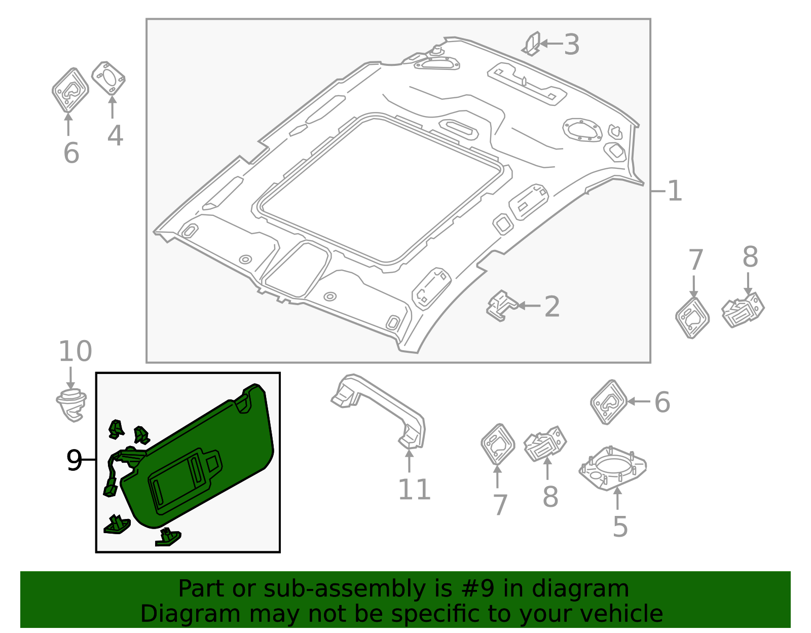 4M8-857-552-F-8LG - Sun-Visor 2023-2024 Audi | Audi OEM Parts Guy