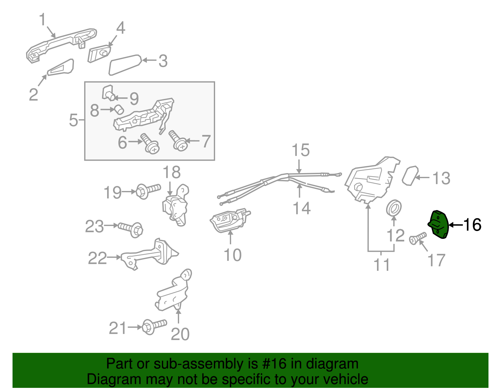 1998-2025 Toyota Door Lock Striker Plate 69410-20110 | Toyota San Diego ...
