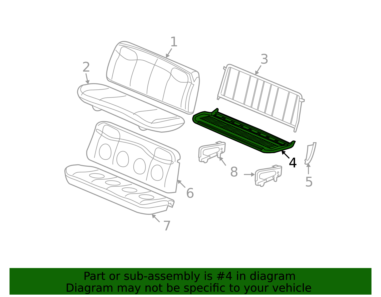 2003-2007 GM Seat Frame 88981578 | Parts McElveen