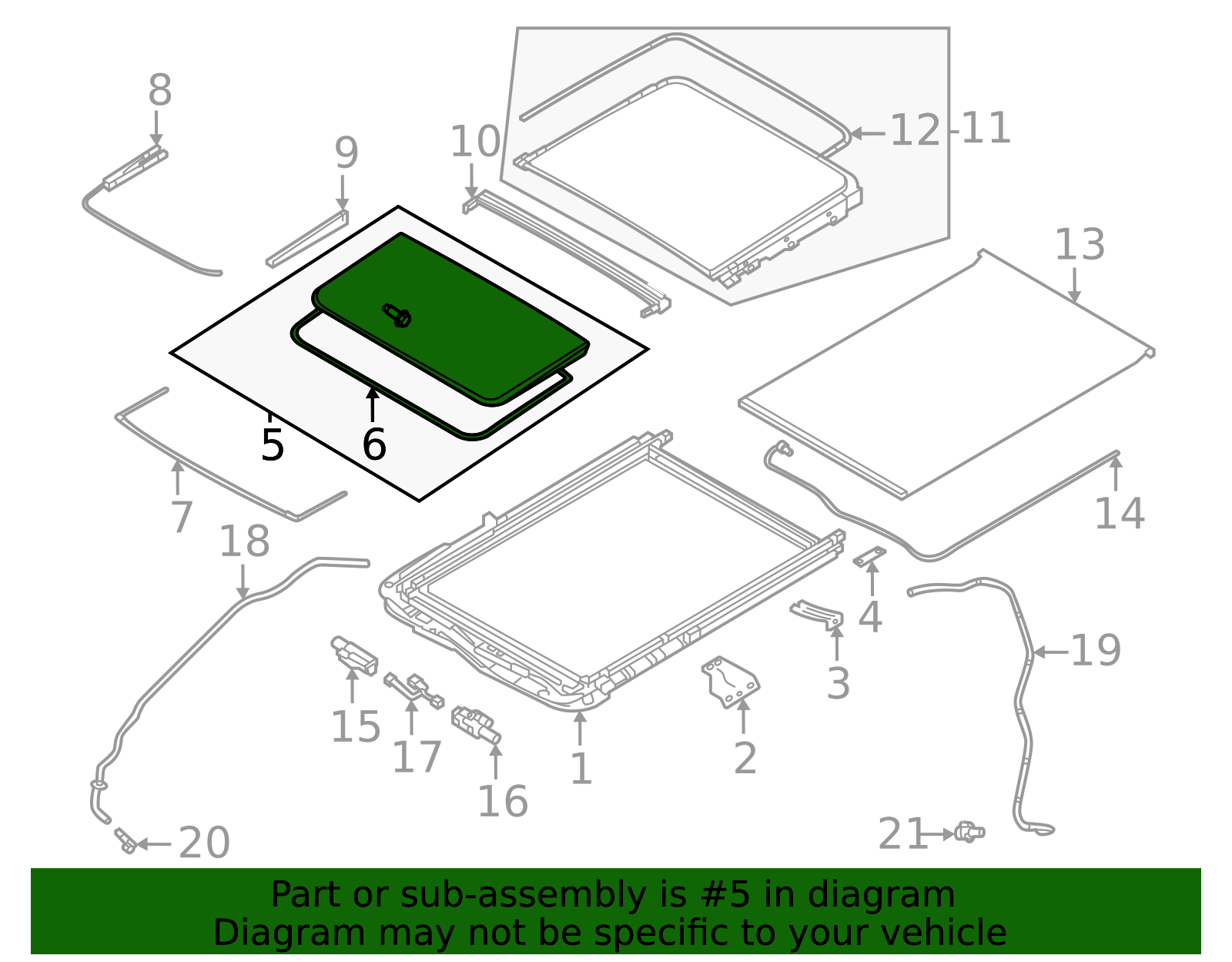 91210-9FV0A - Sunroof Glass 2020-2024 Nissan | Official Nissan Parts Store