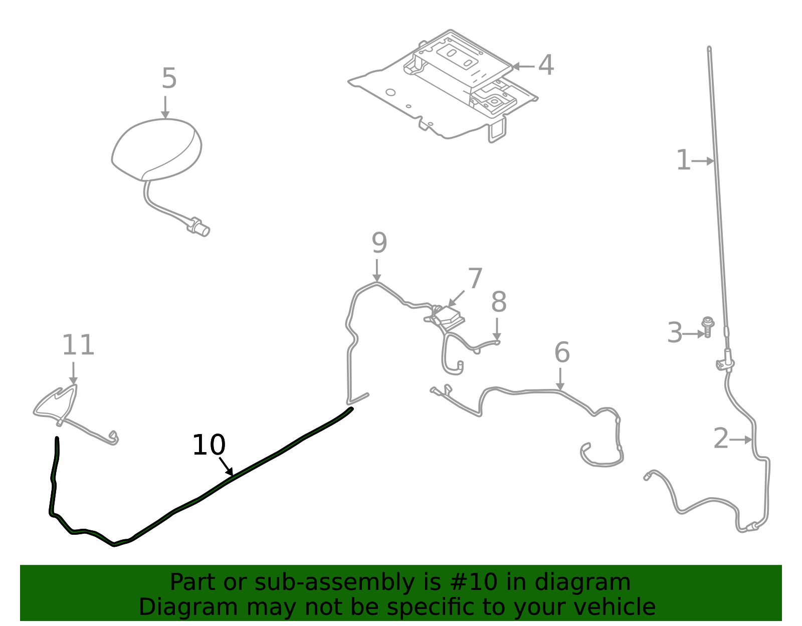 2021-2025 Ford Bronco | Cable | M2DZ-19A397-G | Walls' Ford Parts