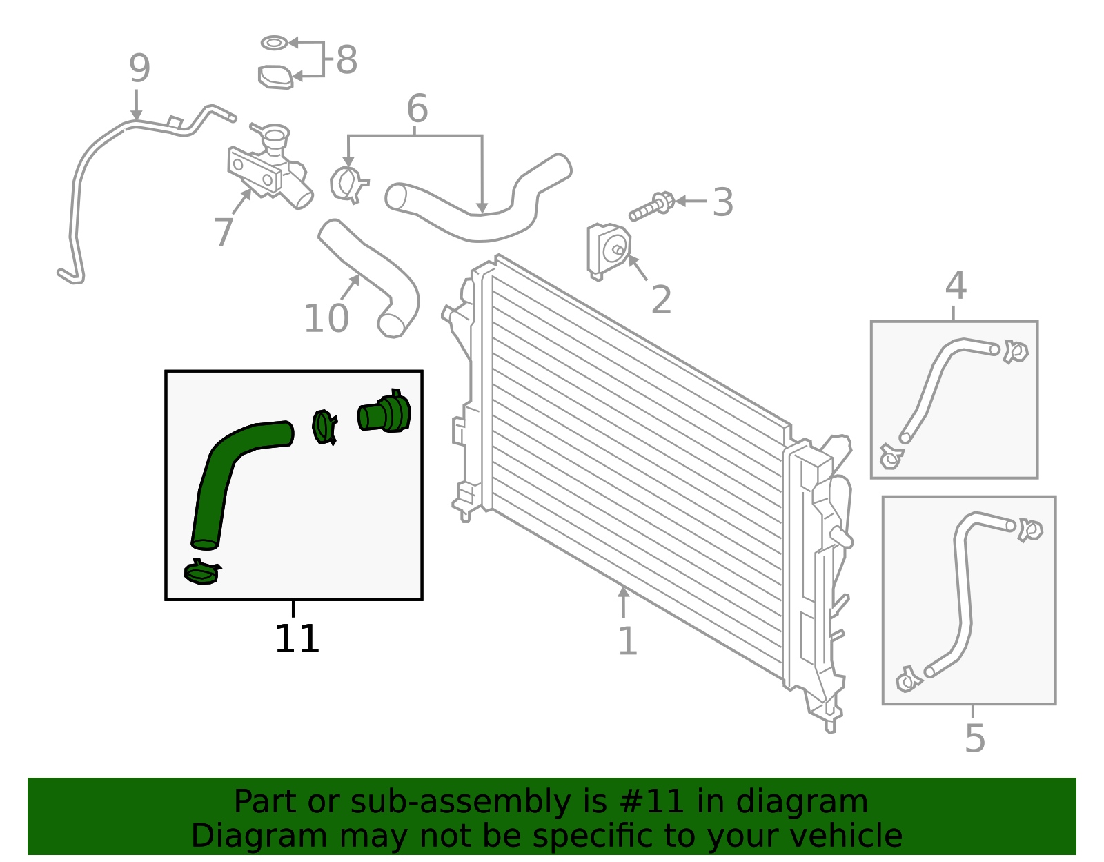 2018-2021 Hyundai Kona Lower Hose 25415-J9200 | OEM Parts Online