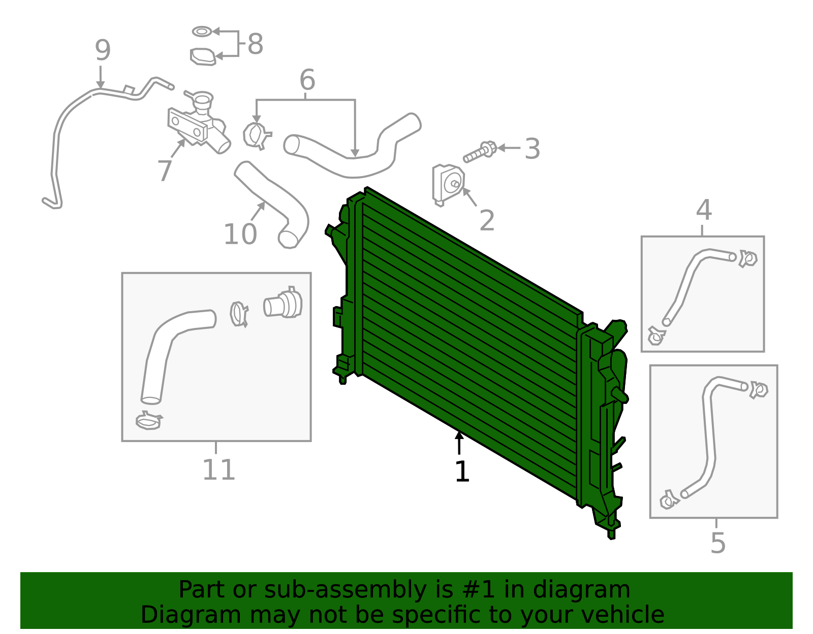 Genuine Radiator Assembly for 2018-2021 Hyundai Kona | Part# 25310 ...