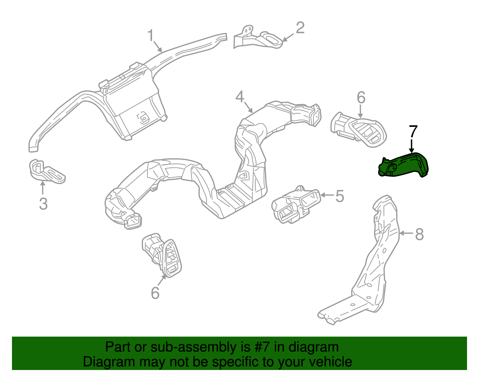 TK48-61-158B - Heater Duct - 2016-2020 Mazda CX-9 | Mazda Parts Factor