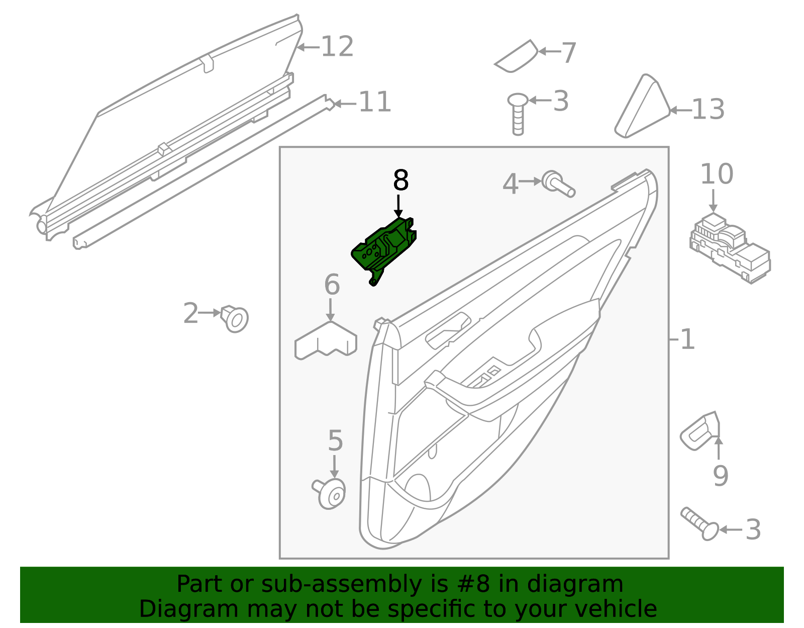 2015-2017 Hyundai Sonata Handle, Inside 83610-C1010-VCS | MotorMotor