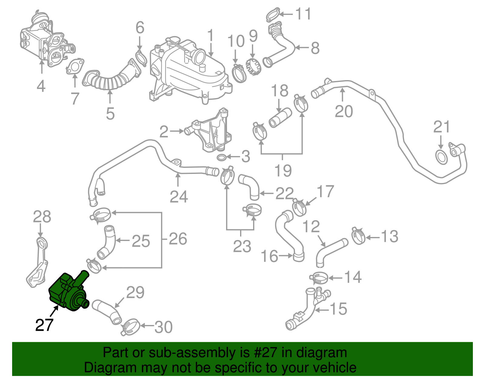 2009-2012 Volkswagen Touareg Auxiliary Pump 059-121-012-A | vwpartscenter