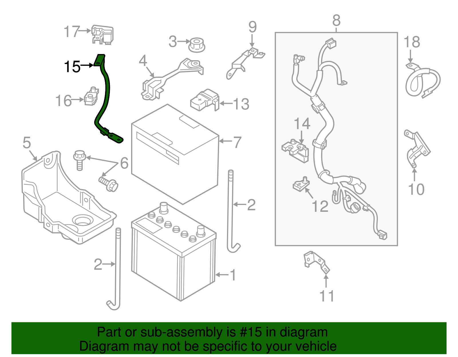 2017-2024 Nissan Armada Negative Cable 24080-1LA0A | Bill Kay Nissan Parts