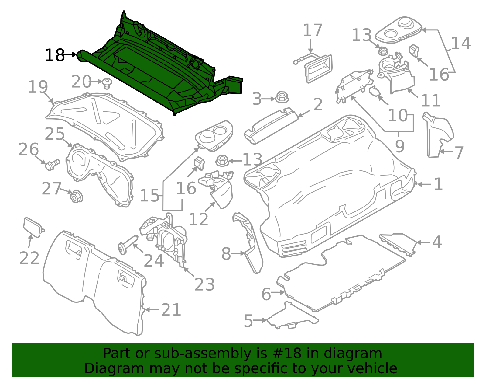 Porsche Package Tray Trim - Rear Interior Panel - Part #981-551-039-06 ...