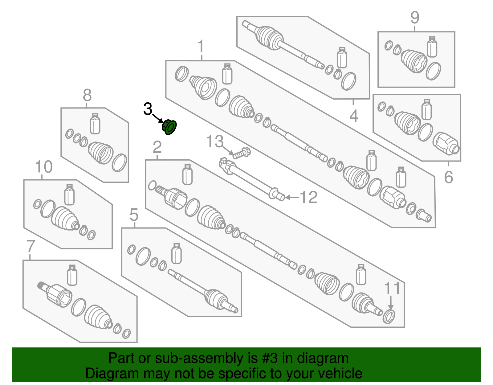49551-3X000 - Axle Nut 1994-2025 Kia | Kia Cheap Parts
