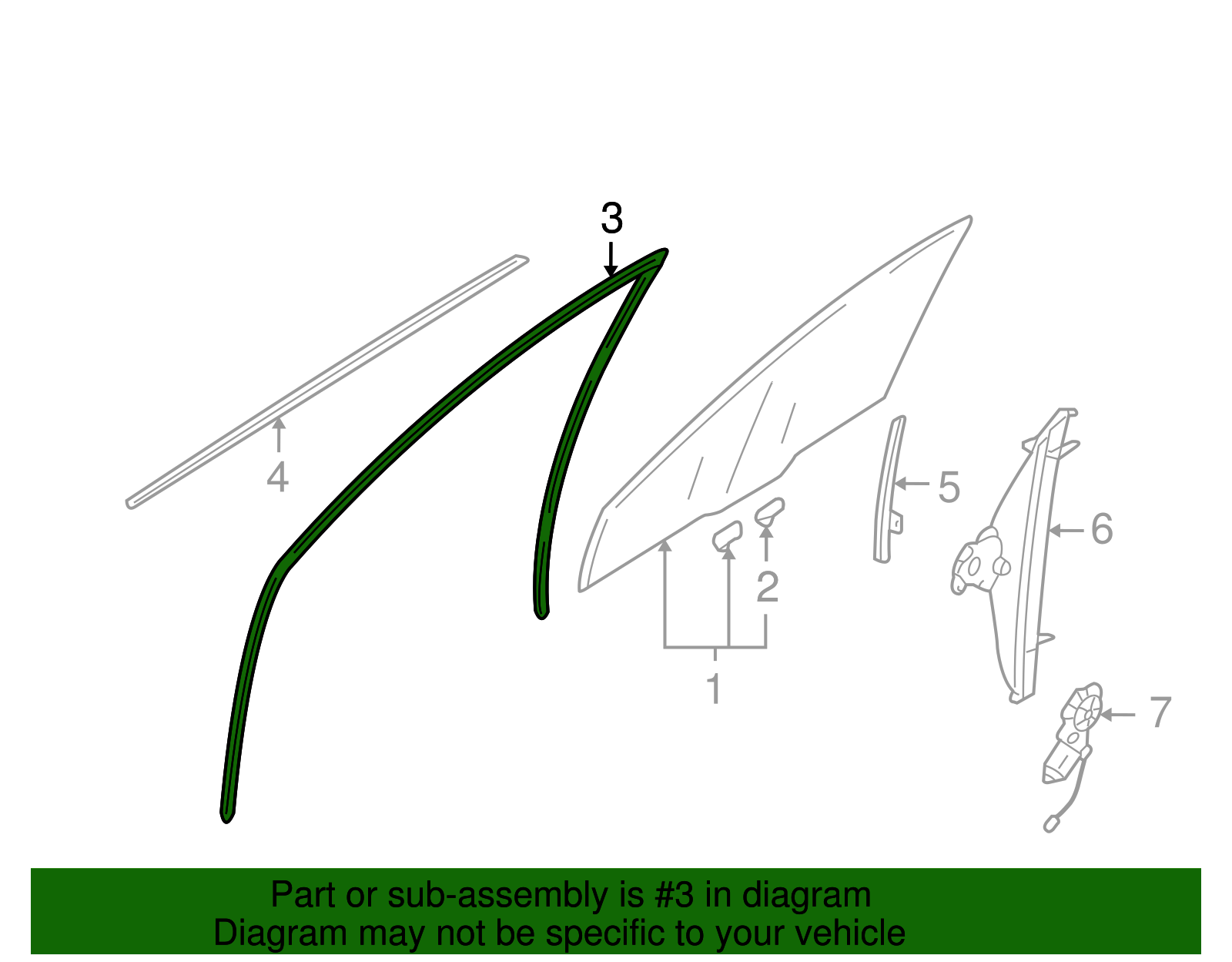 2007-2010 Mitsubishi Outlander Run Channel 5705A020 | Mitsubishi Parts ...