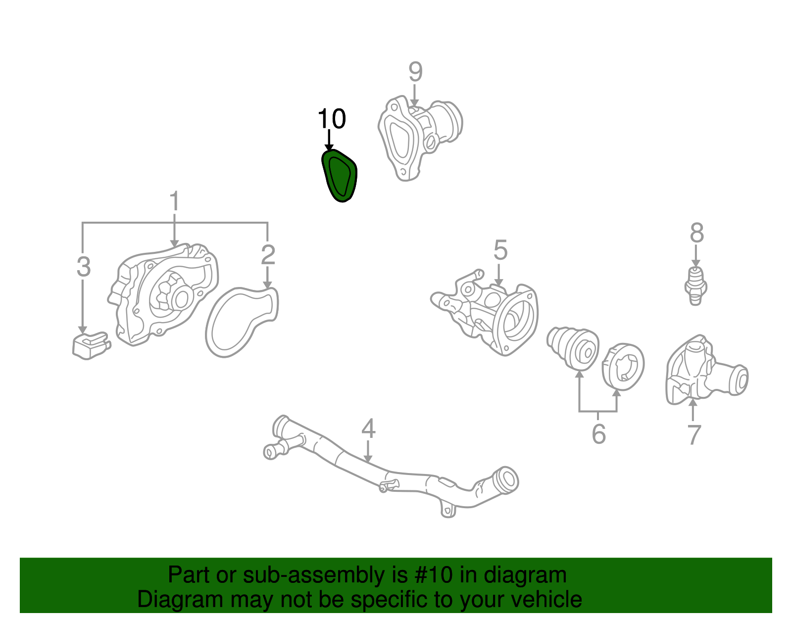 19313-PT0-000 - Gasket Thermostat Case - 1990-2002 Honda | Honda ...
