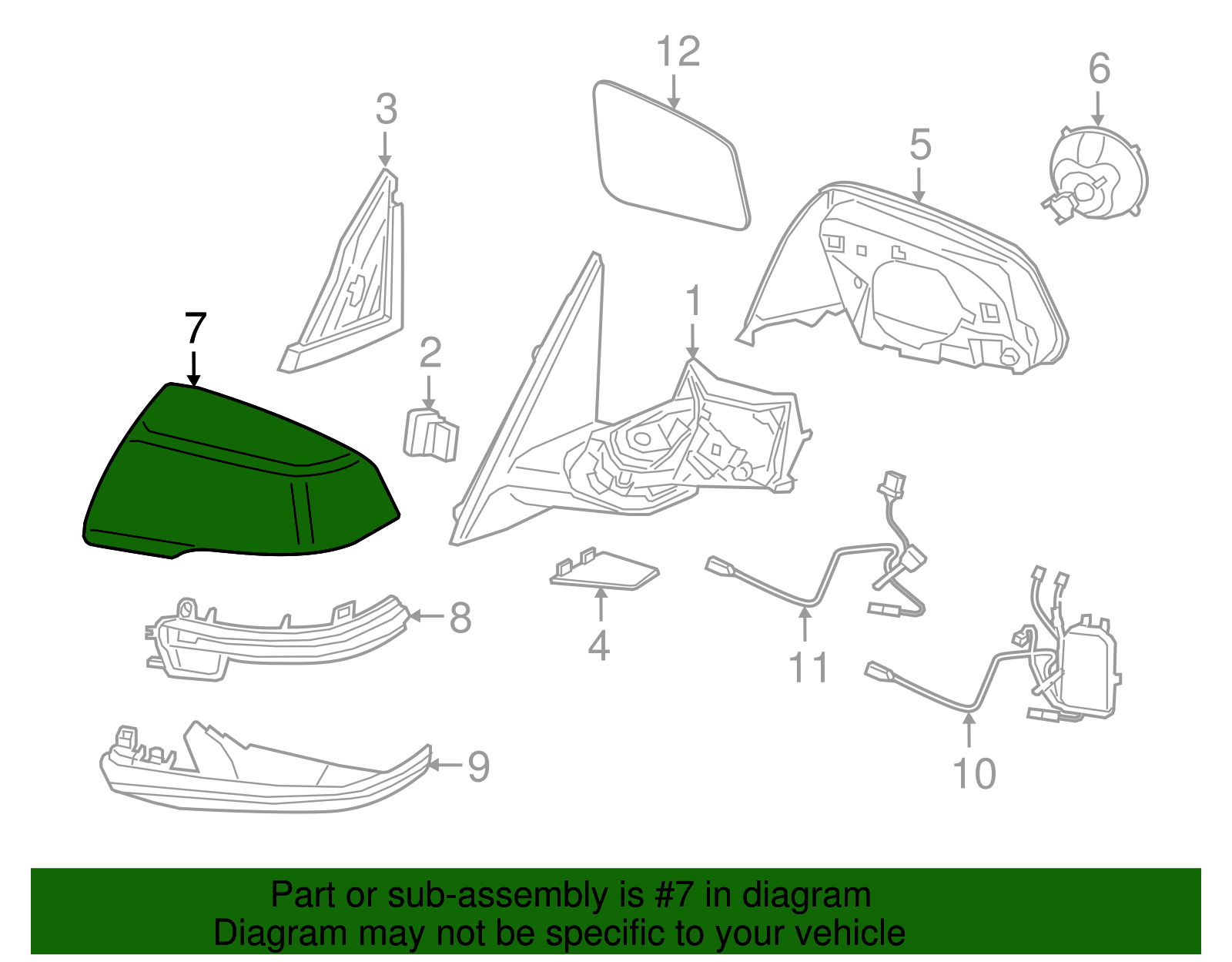 51167386568 - 2016-2022 BMW X1 Mirror Cover (51-16-7-386-568) | BMW of ...