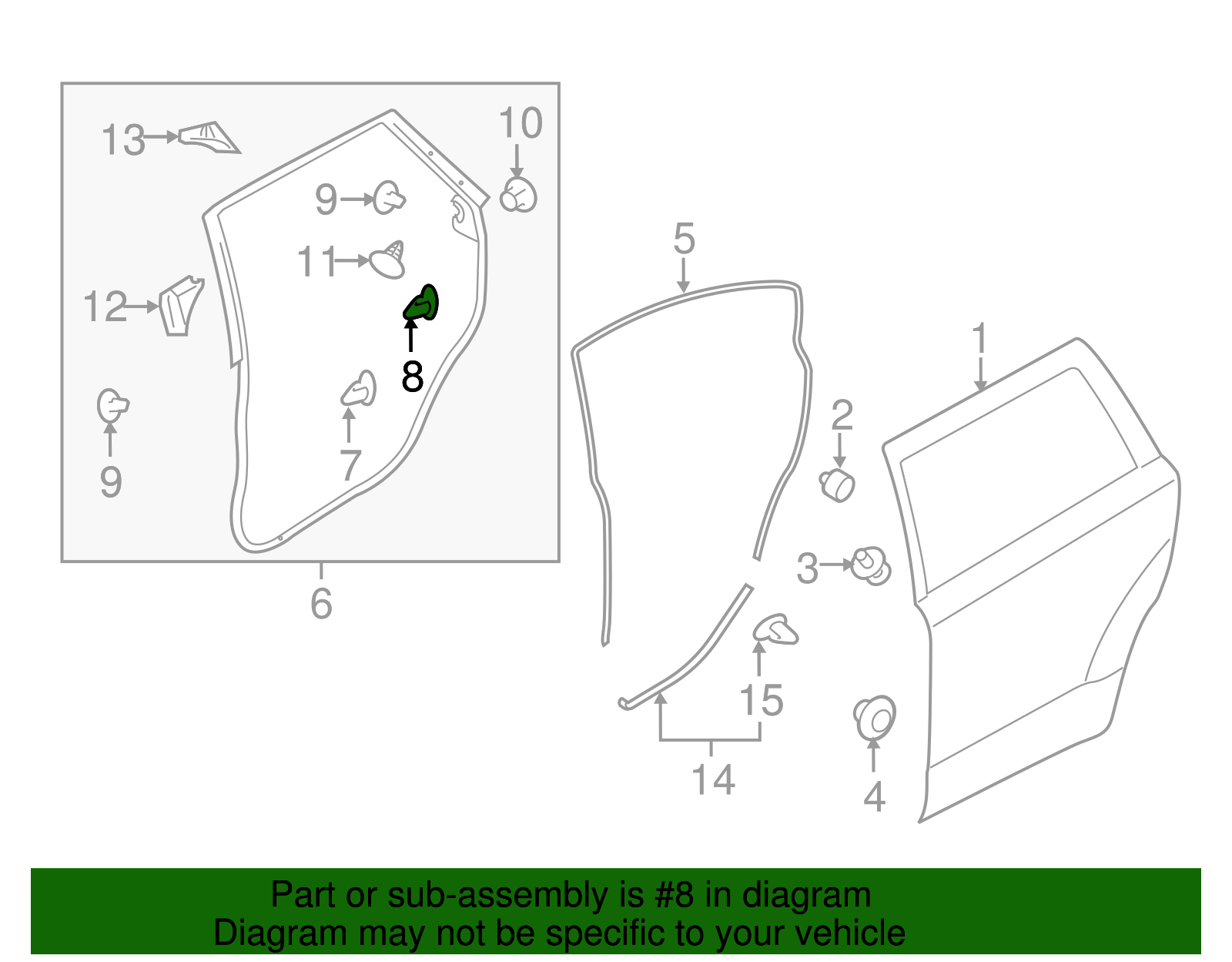 2002-2019 Subaru Door Weather-Strip Clip 909120026 | Subaru Parts Guys