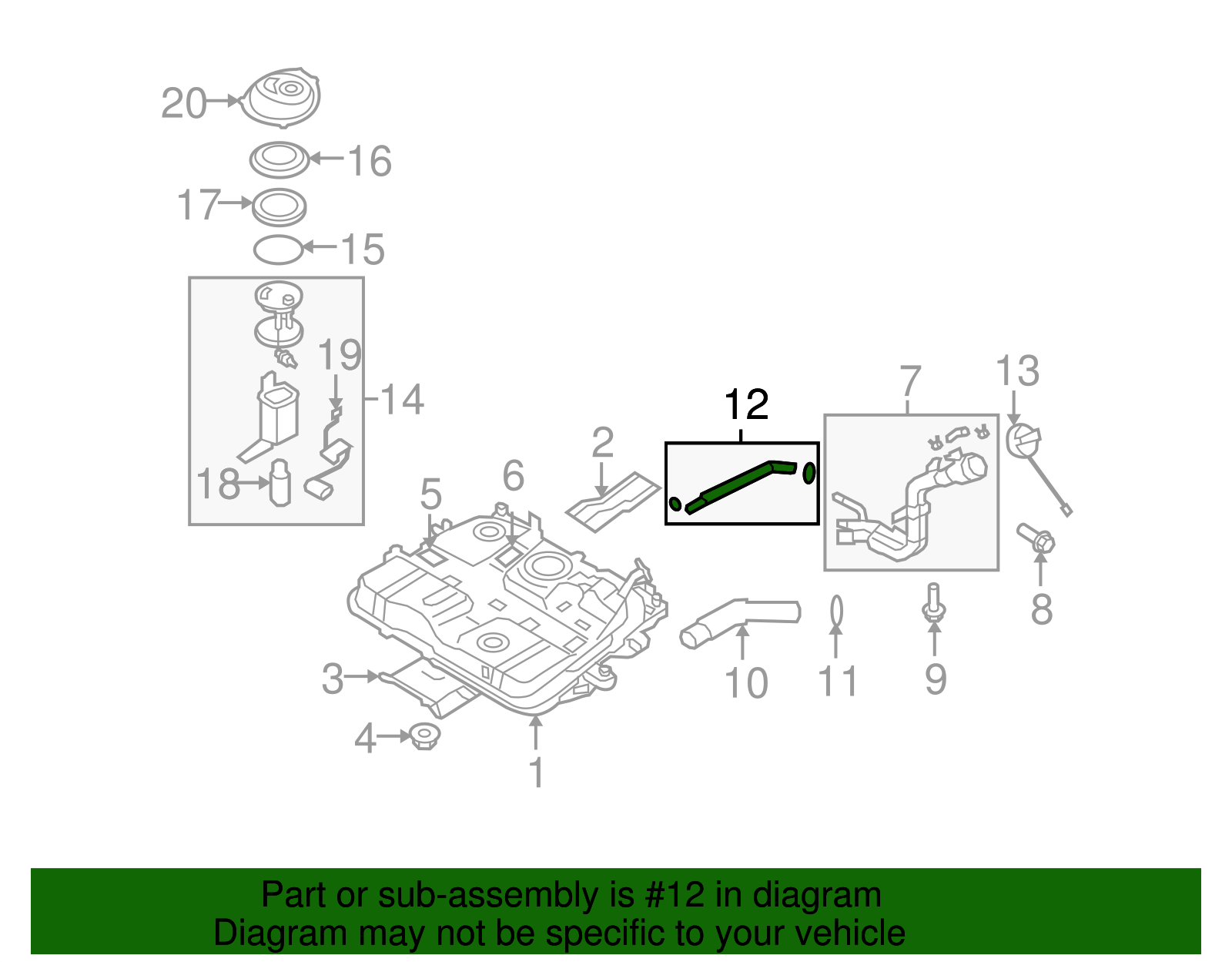 2007-2010 Kia Rondo | Vent Hose | 31173-1D500 | Kia Auto Parts