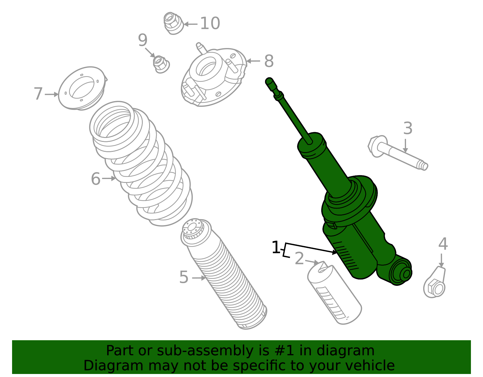 2022-2024 Ford Bronco | Suspension Shock Absorber | MB3Z-18125-DC ...