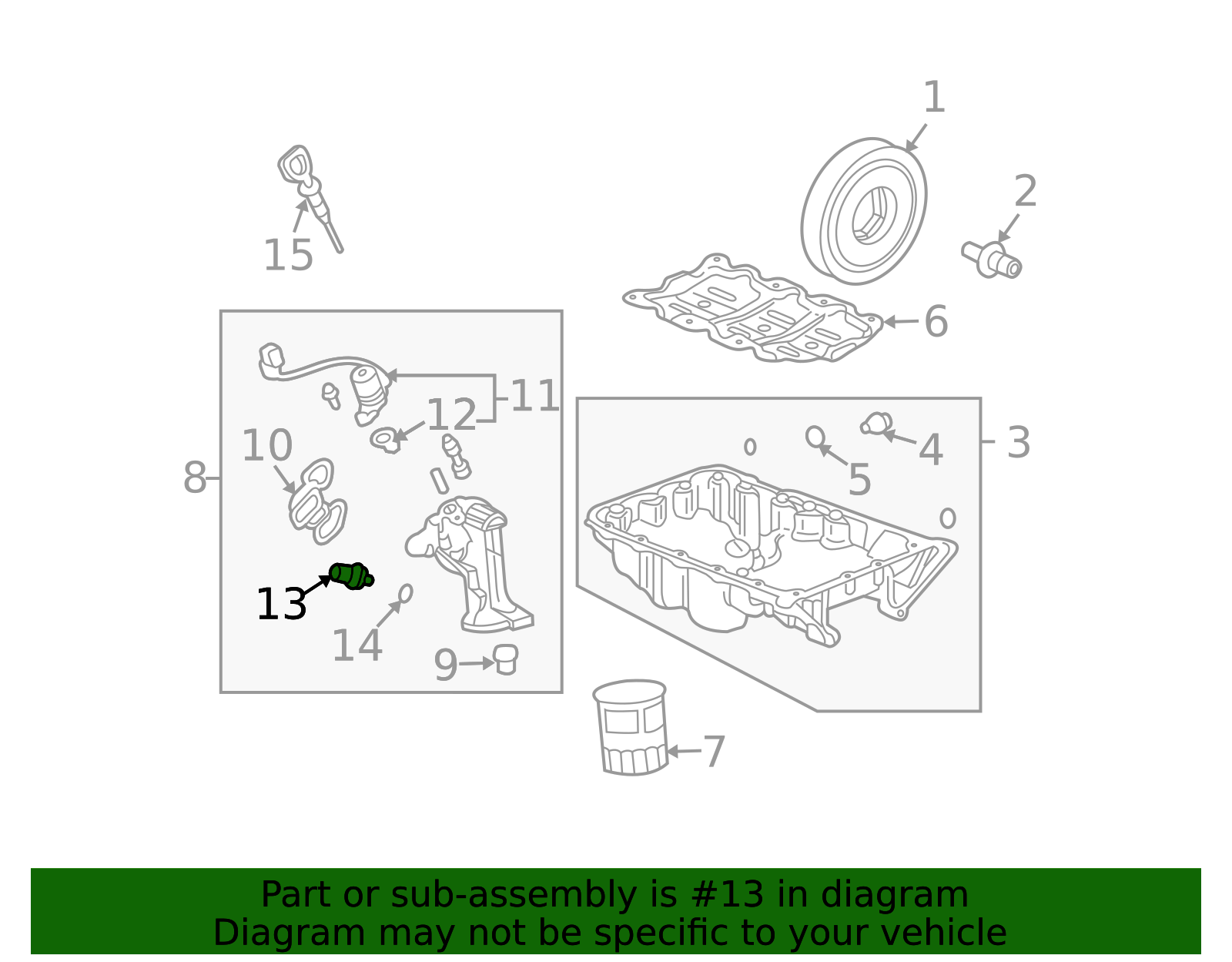 Genuine OEM Acura - Engine Oil Pressure Switch Part# 37240-R72-A01 ...