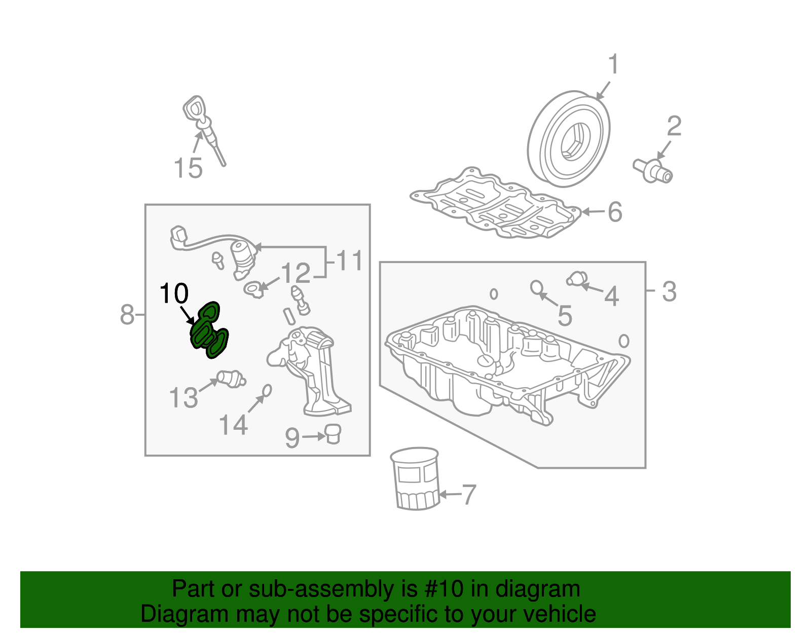1997-2014 Acura Engine Oil Filter Adapter Gasket 15825-P8A-A01 | OEM ...