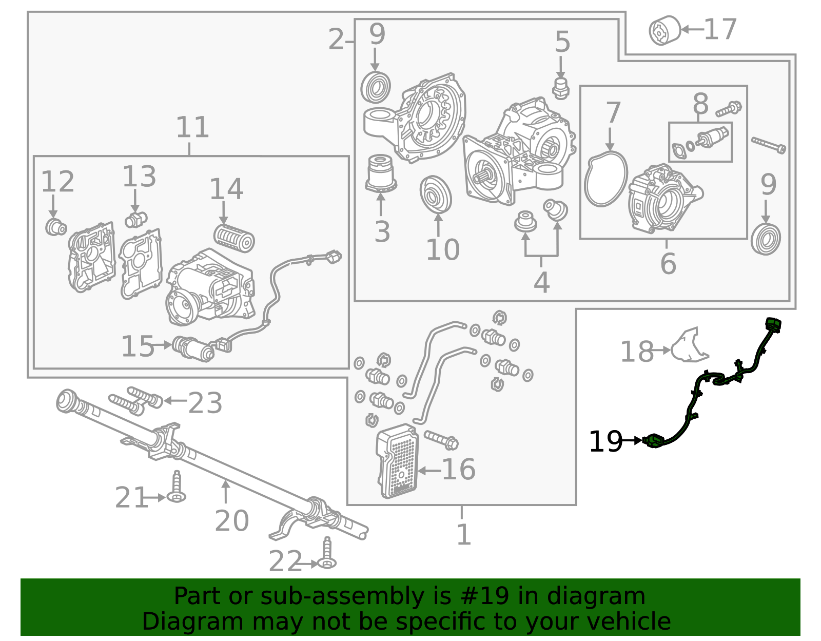2014-2017 Buick Regal Four Wheel Drive Rear Axle Switch Wiring Harness ...