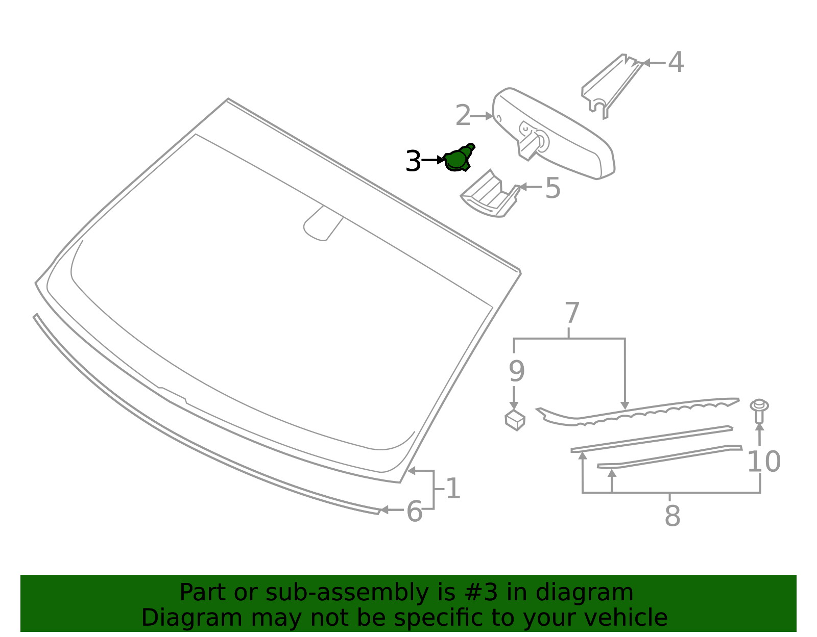 2017-2025 Lincoln | Rain Sensor | LU5Z-17D547-D | Walls' Ford Parts