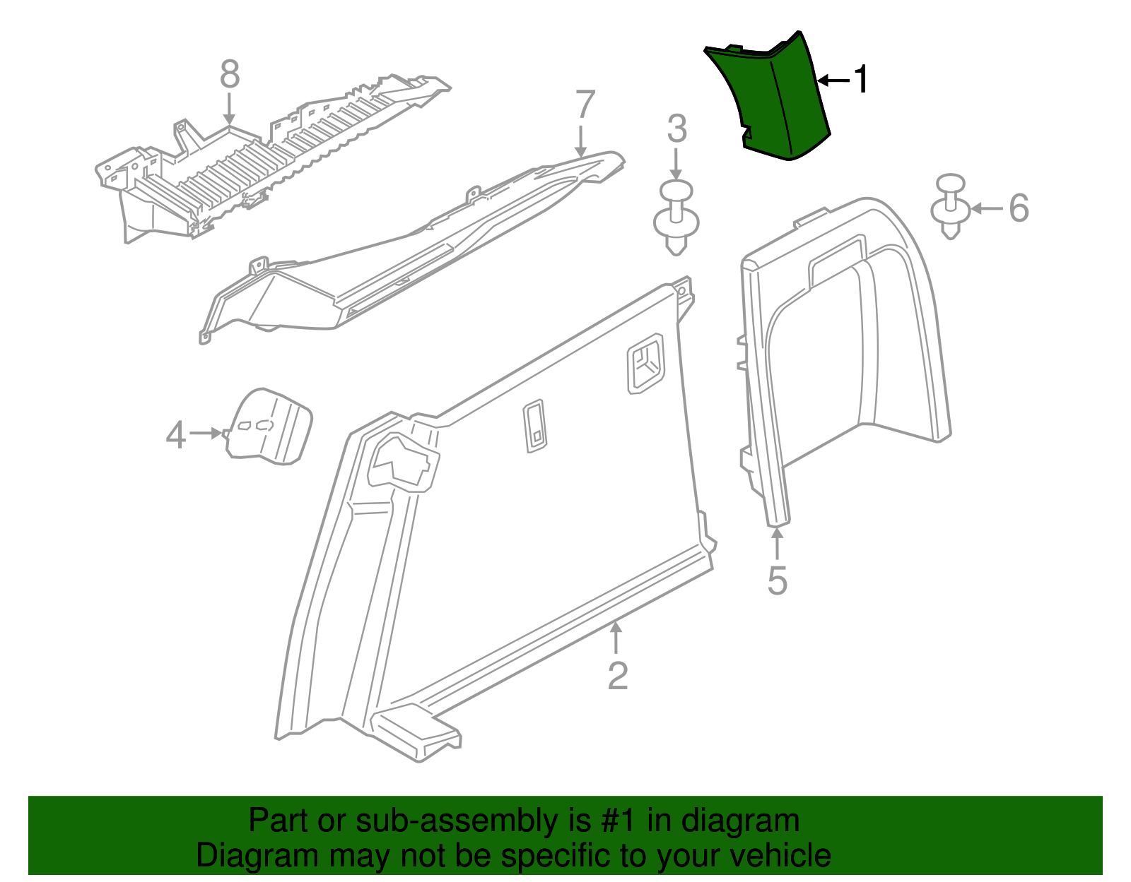 51477326456 - 2015-2019 BMW X6 Pillar Trim (51-47-7-326-456) | BMW of ...