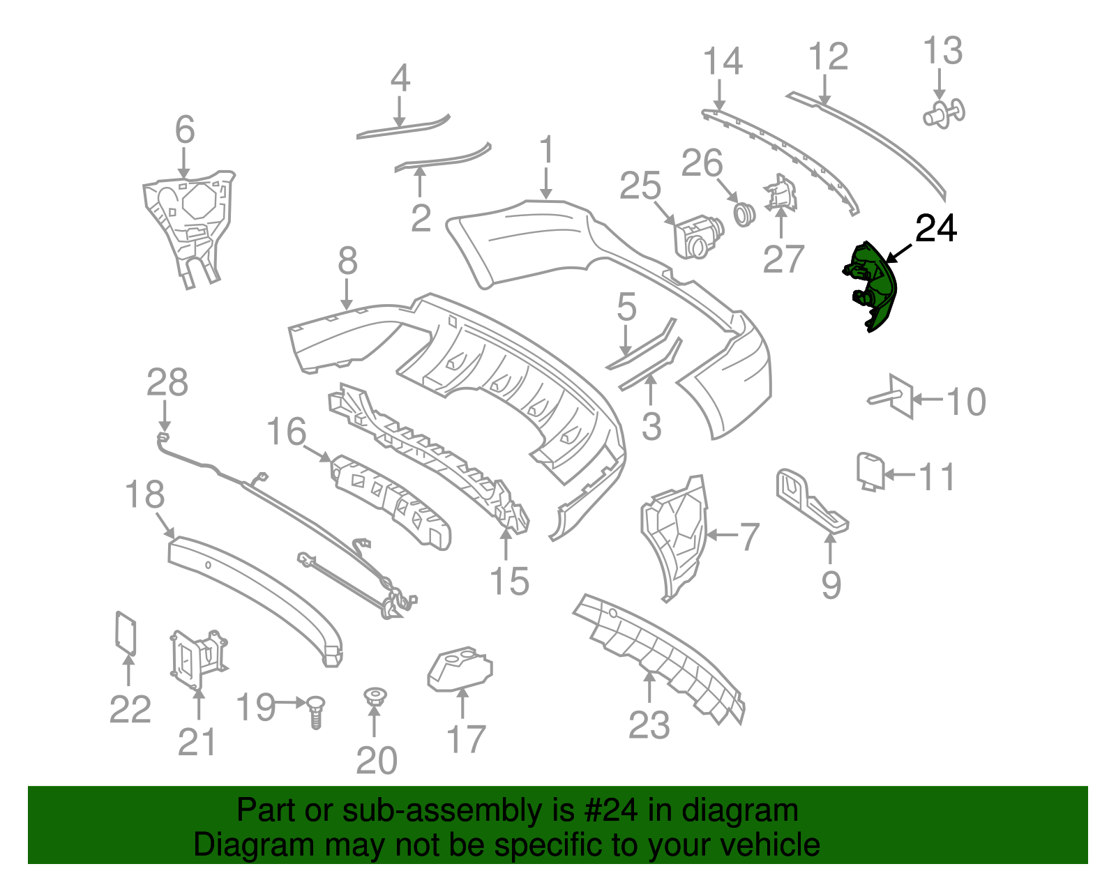 164-820-15-74 - Reflector 2006-2011 Mercedes-Benz | Mercedes-Benz ...