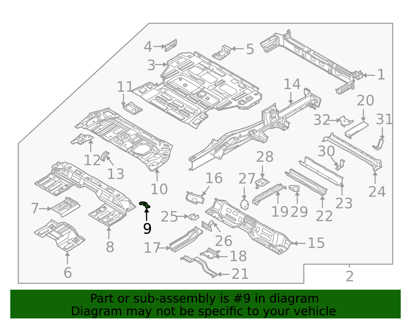 655L9-K5000 - High-Quality Floor Pan Crossmember Bracket for 2022-2025 ...