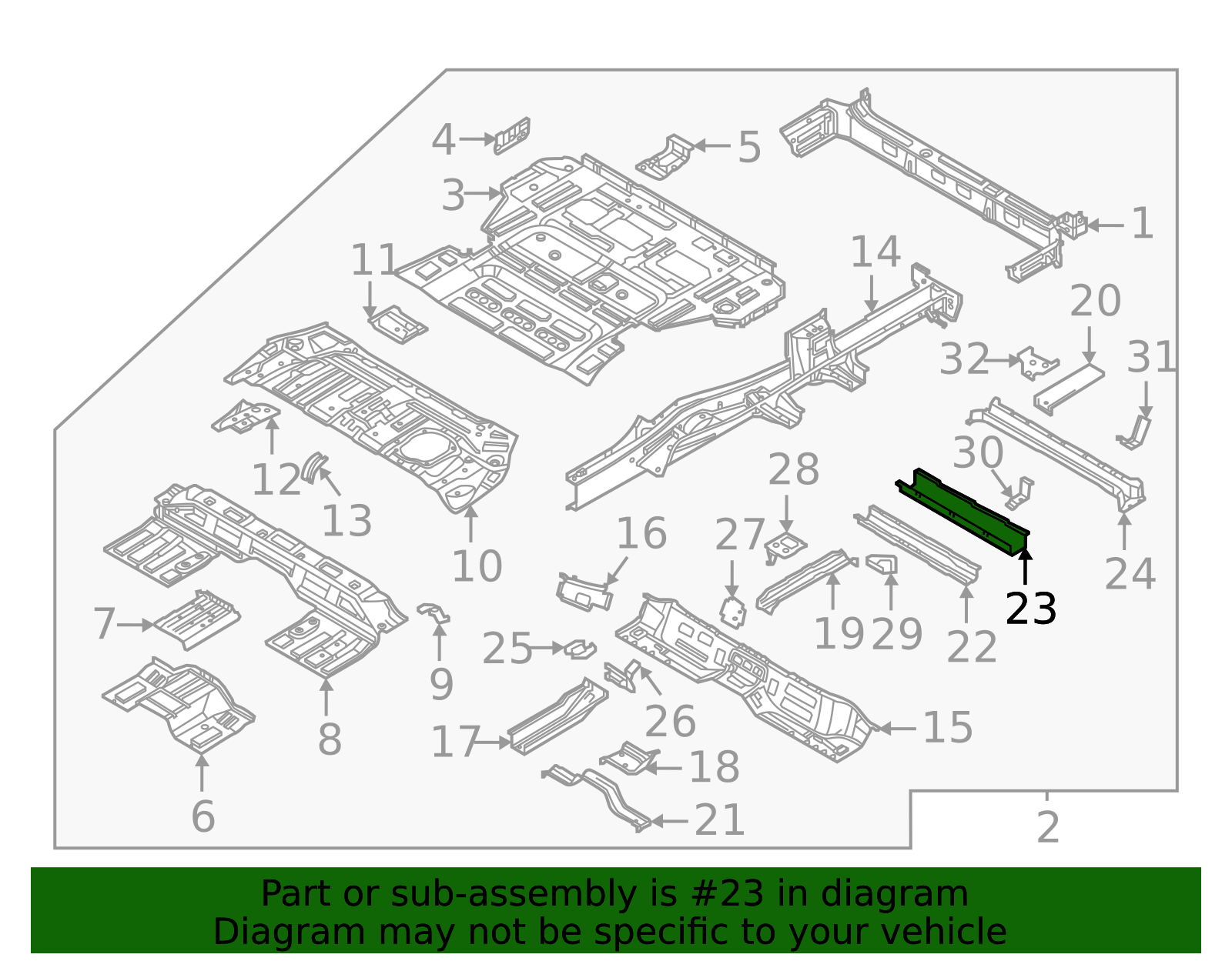 2021-2025 Hyundai Cross-Member 65832-P2000 | MotorMotor