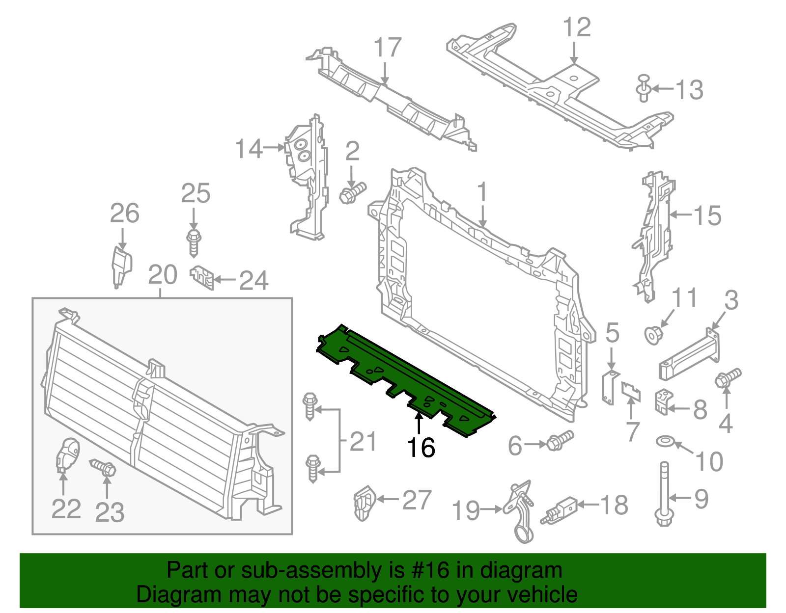 4M0-121-286-C - Lower Duct 2017-2018 Audi Q7 | Audi OEM Parts Guy