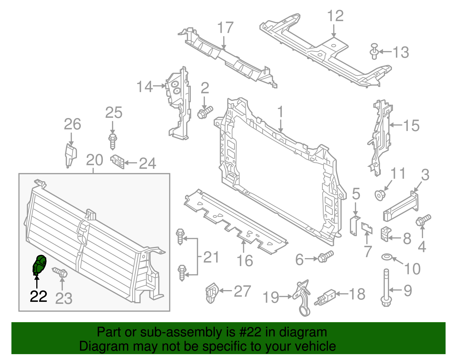 95B-965-501-AA - Upper Shutter Adjust Cam 2018-2025 Audi | Audi OEM ...