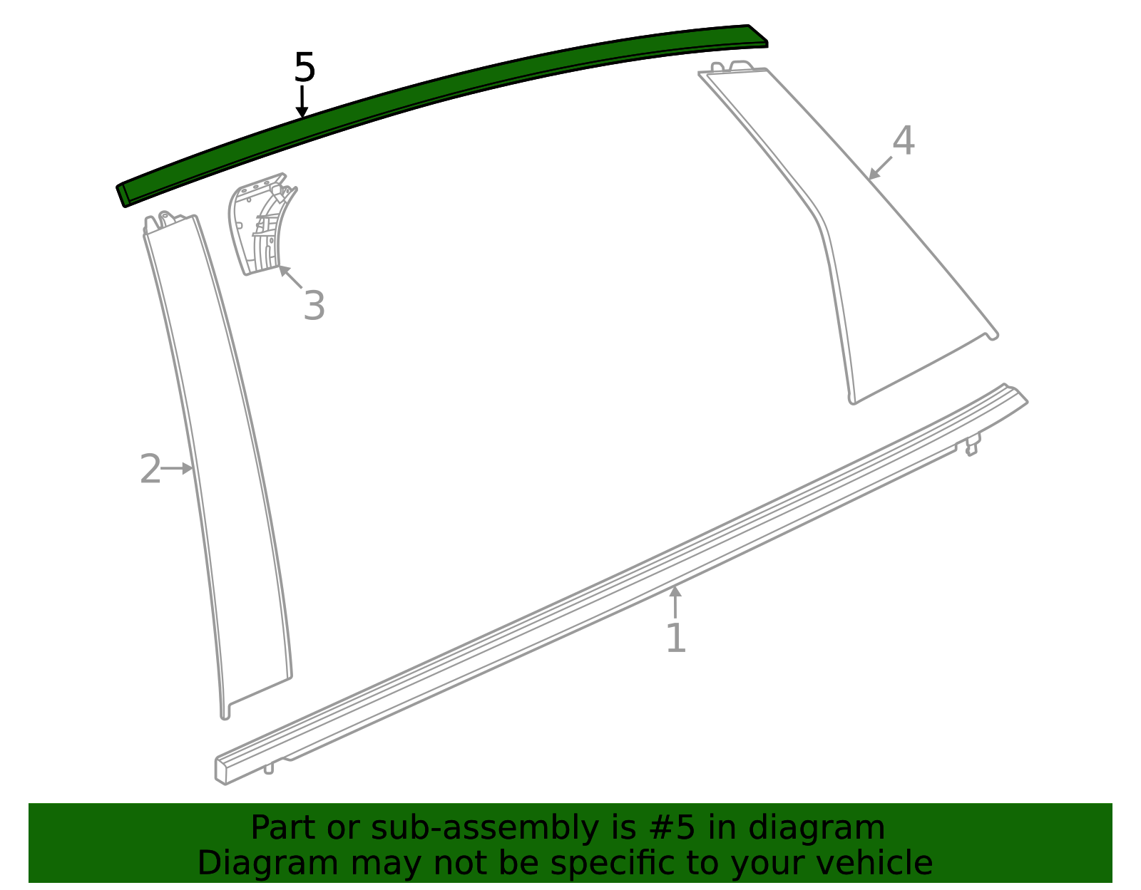 72925-T20-A11 - 2022-2025 Honda Civic - Frame Molding | Genuine Honda Parts