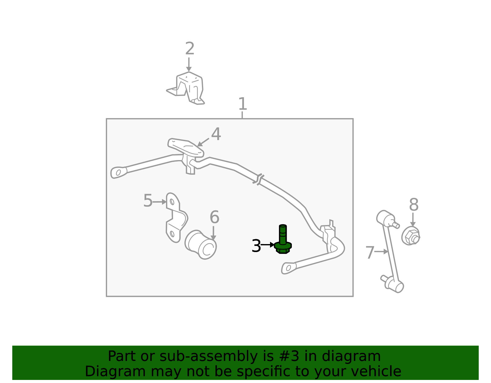 2004-2013 Toyota Highlander Stabilizer Bar Mount Bolt 90119-A0009 ...