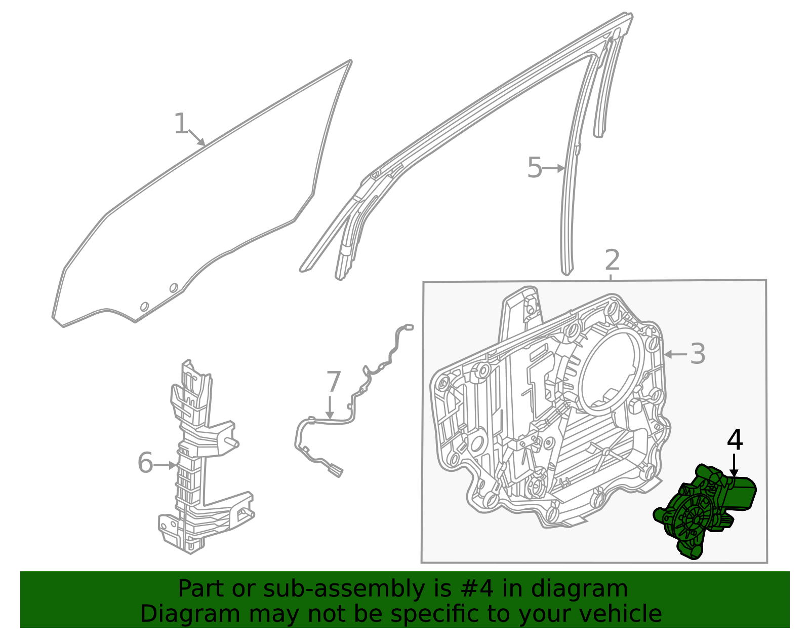 2021-2025 Ford Mustang Mach-E Window Motor LJ8Z-5823395-A | Ford OEM ...