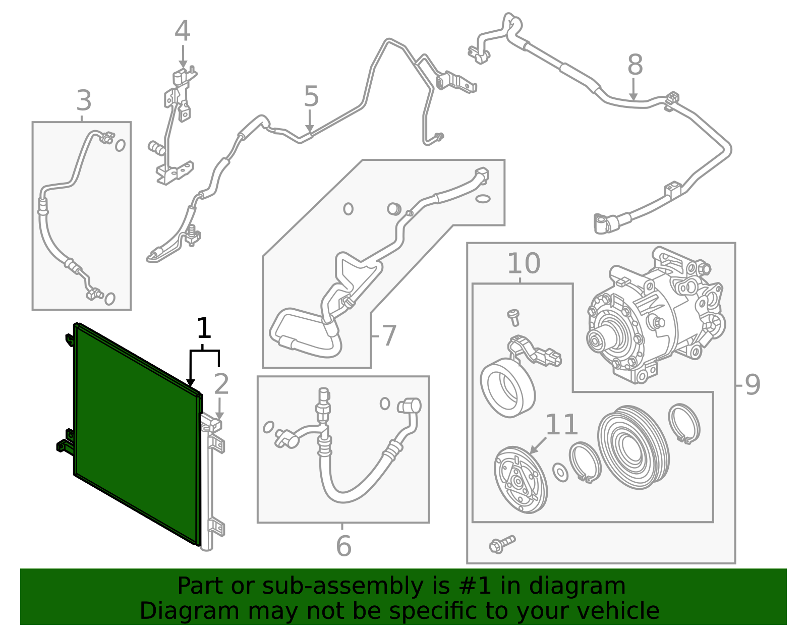 2024-2025 Mazda Condenser KR9P-61-480 | QuirkParts