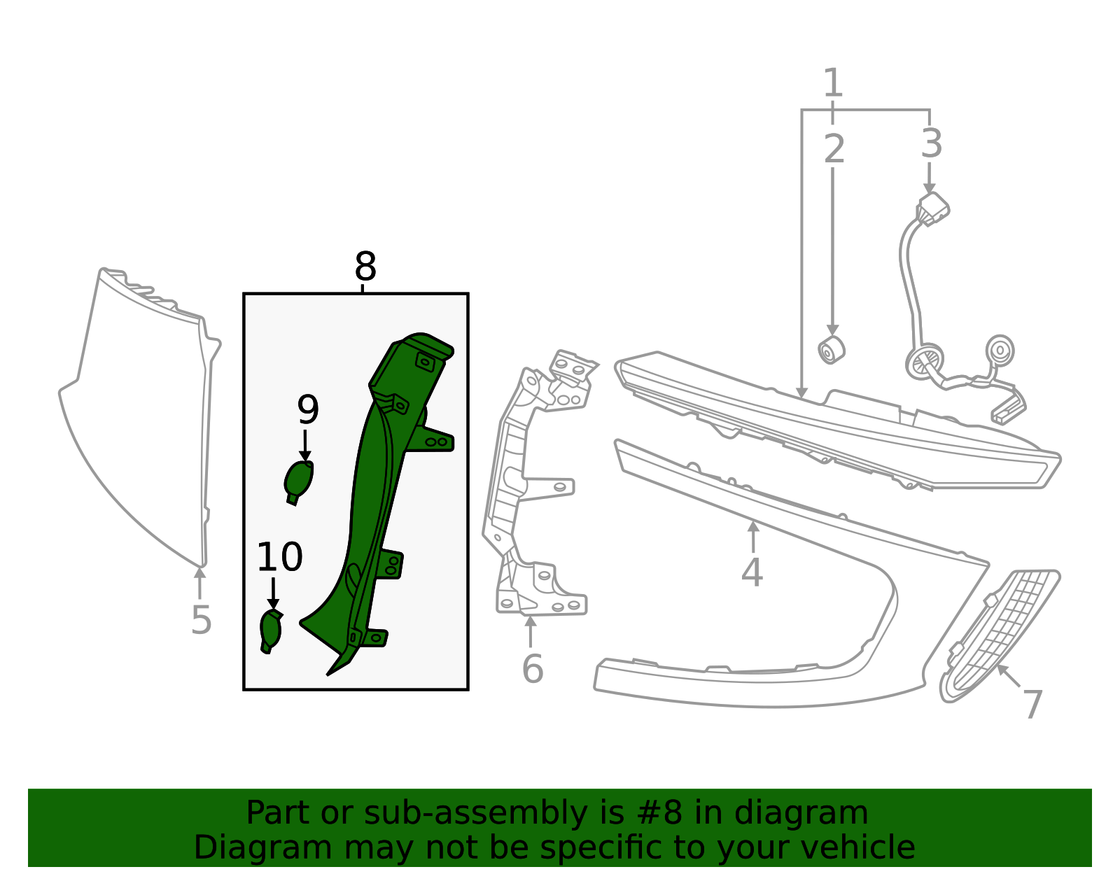 2022 Kia EV6 Filler Trim 866Y8-CV000 | QuirkParts