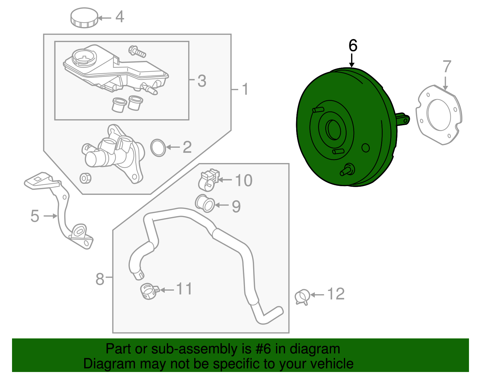 2014-2018 Mazda 3 | Brake Booster | BJY7-43-80ZA | Mazda Online Parts