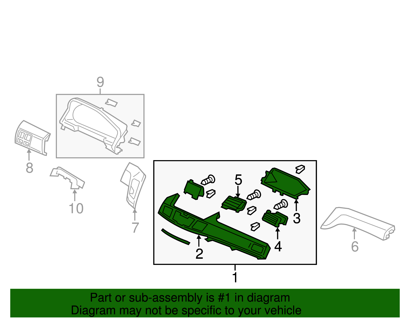 77246-TK8-A01ZA - Upper Trim Panel 2011-2012 Honda Odyssey | Honda ...
