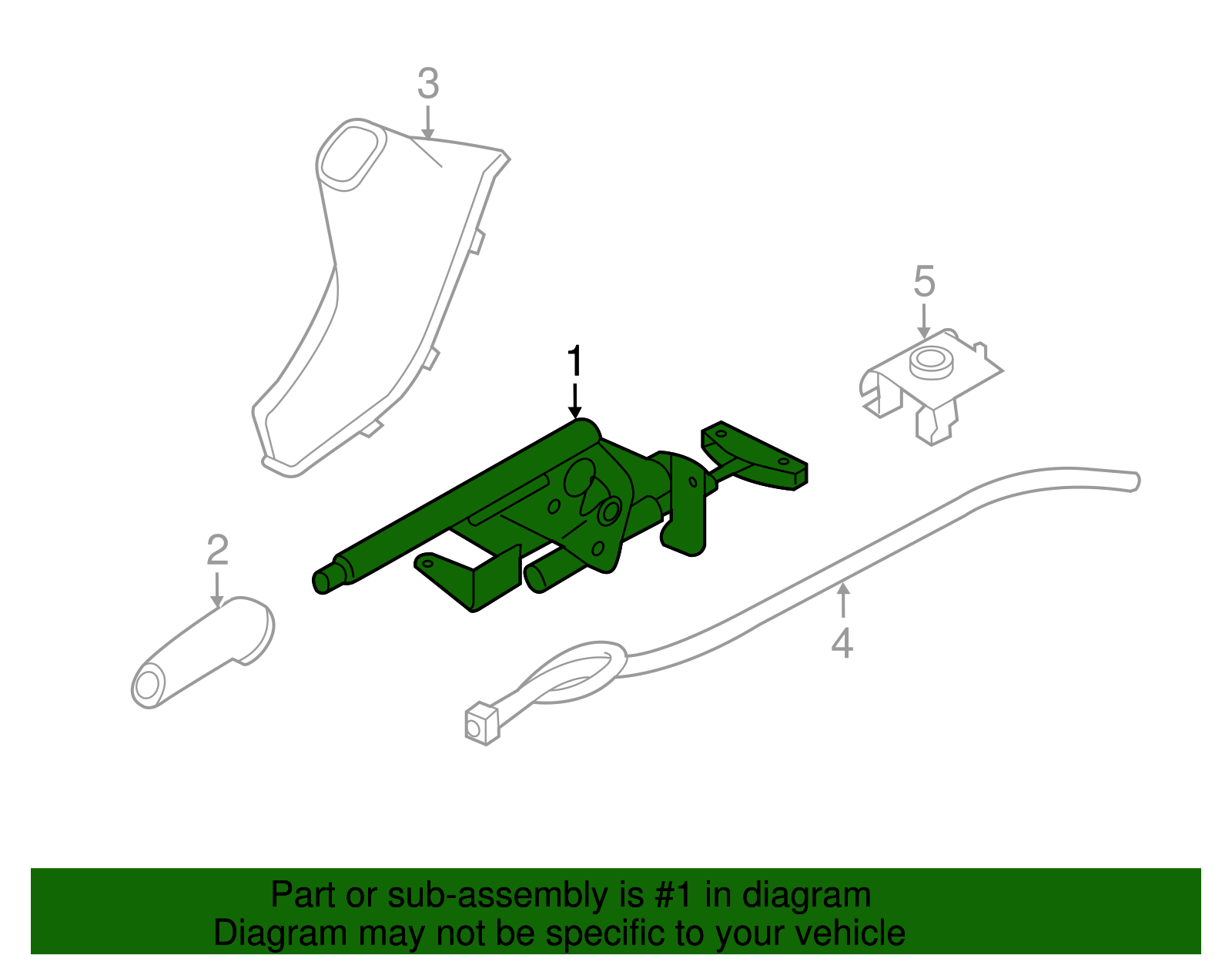 34406876774 - 2012-2021 BMW Parking Brake Handle Assembly (34-40-6-876 ...