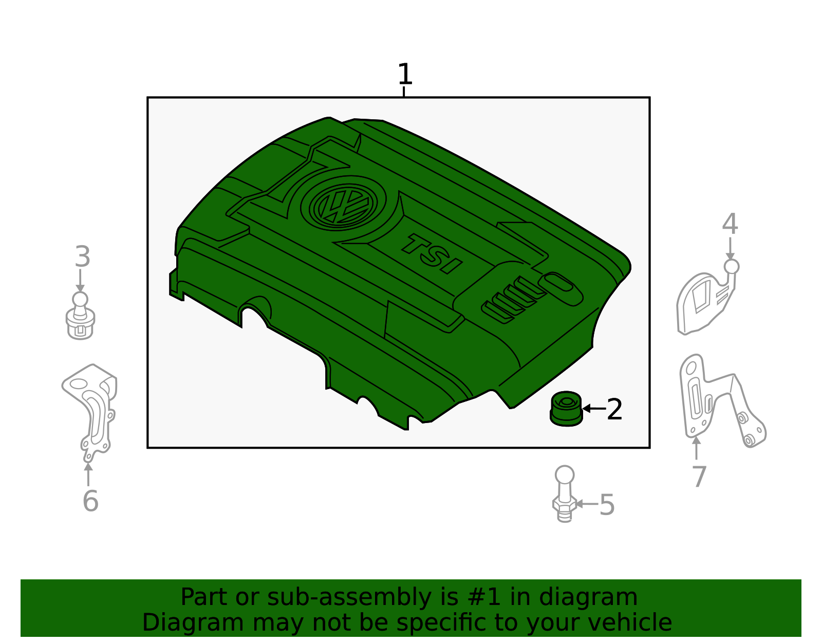 2019-2025 Volkswagen Engine Cover 06K-103-925-DB | VW Direct Auto Parts