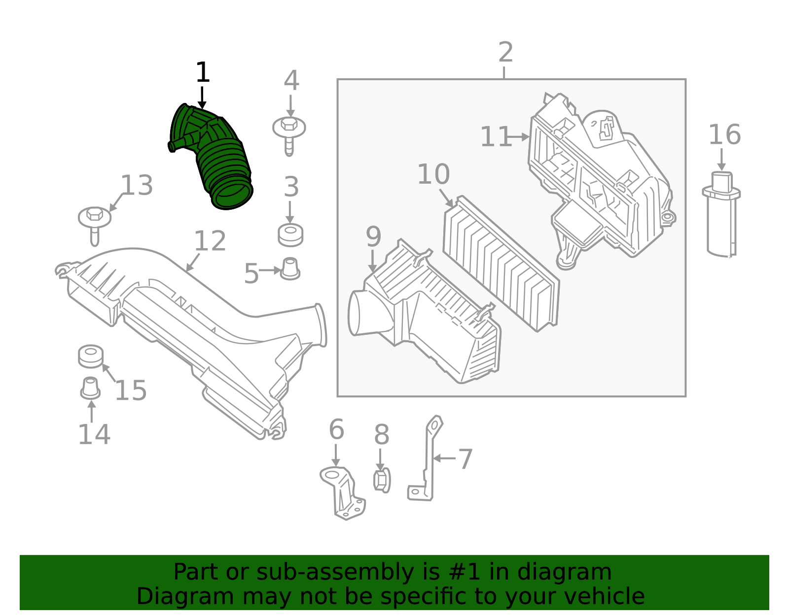 2007-2013 Nissan Altima Upper Duct 16576-JA000 | Team Nissan Inc.