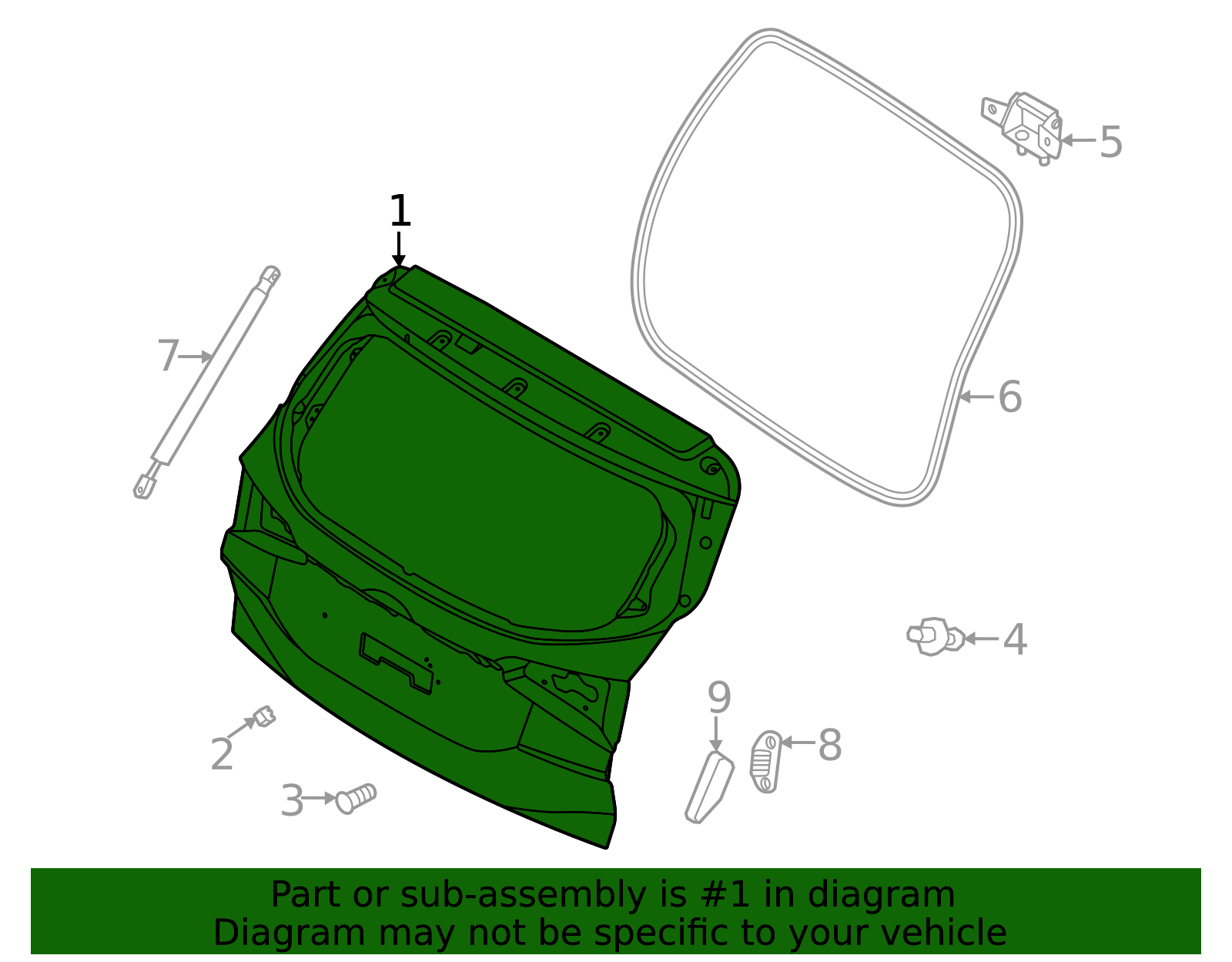 2024-2025 Kia Seltos Lift Gate 72800-Q5530 | TascaParts.com