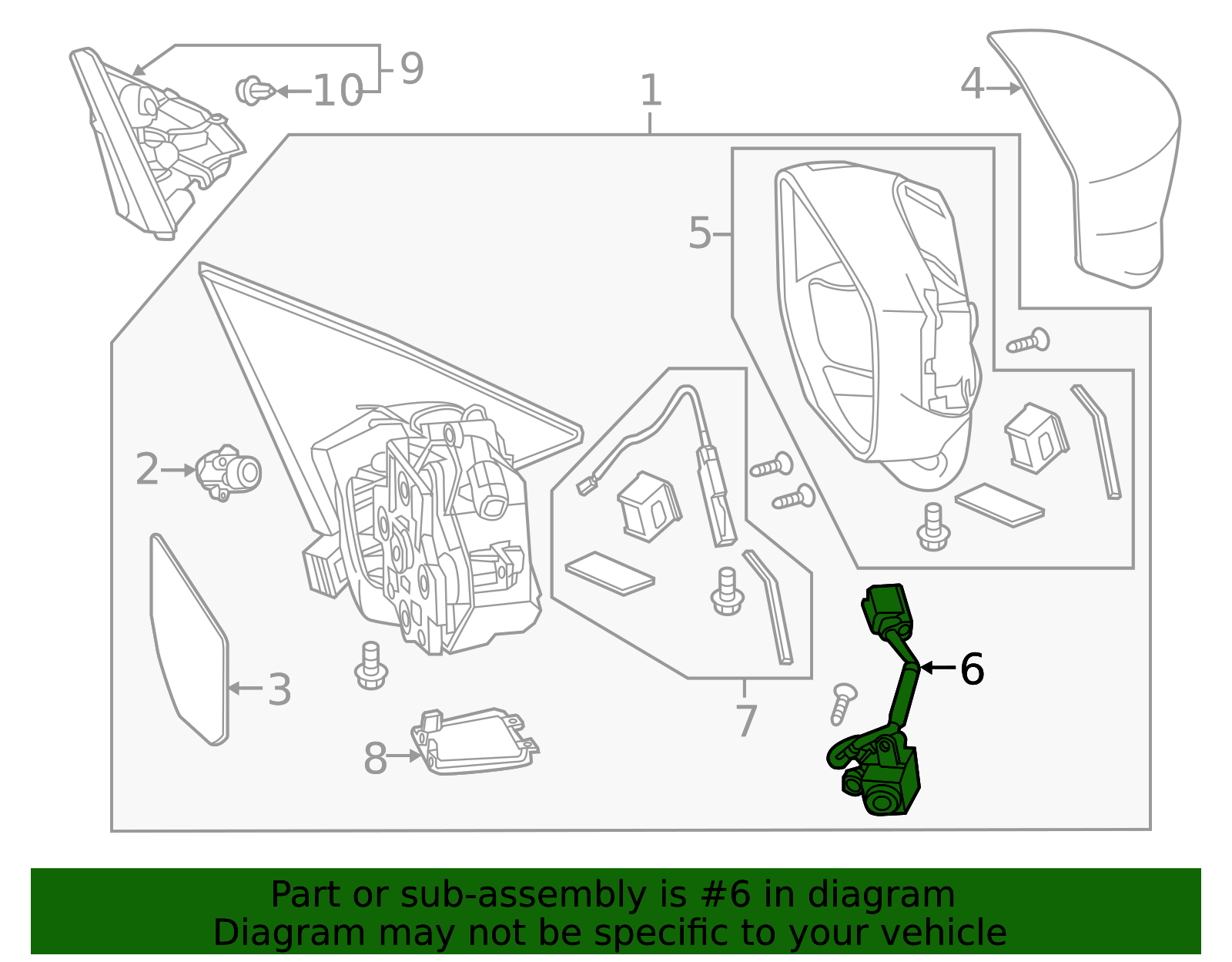 36580-TP6-A01 - Camera Assembly Lanewatch - 2013-2015 Honda Crosstour ...