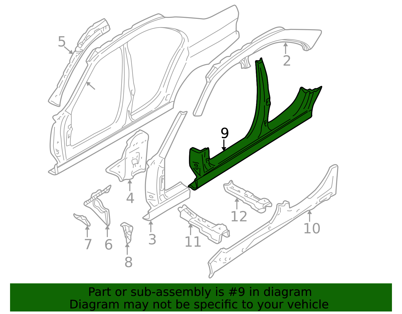 41008205622 - 1997-2003 BMW Center Pillar (41-00-8-205-622) | BMW of ...