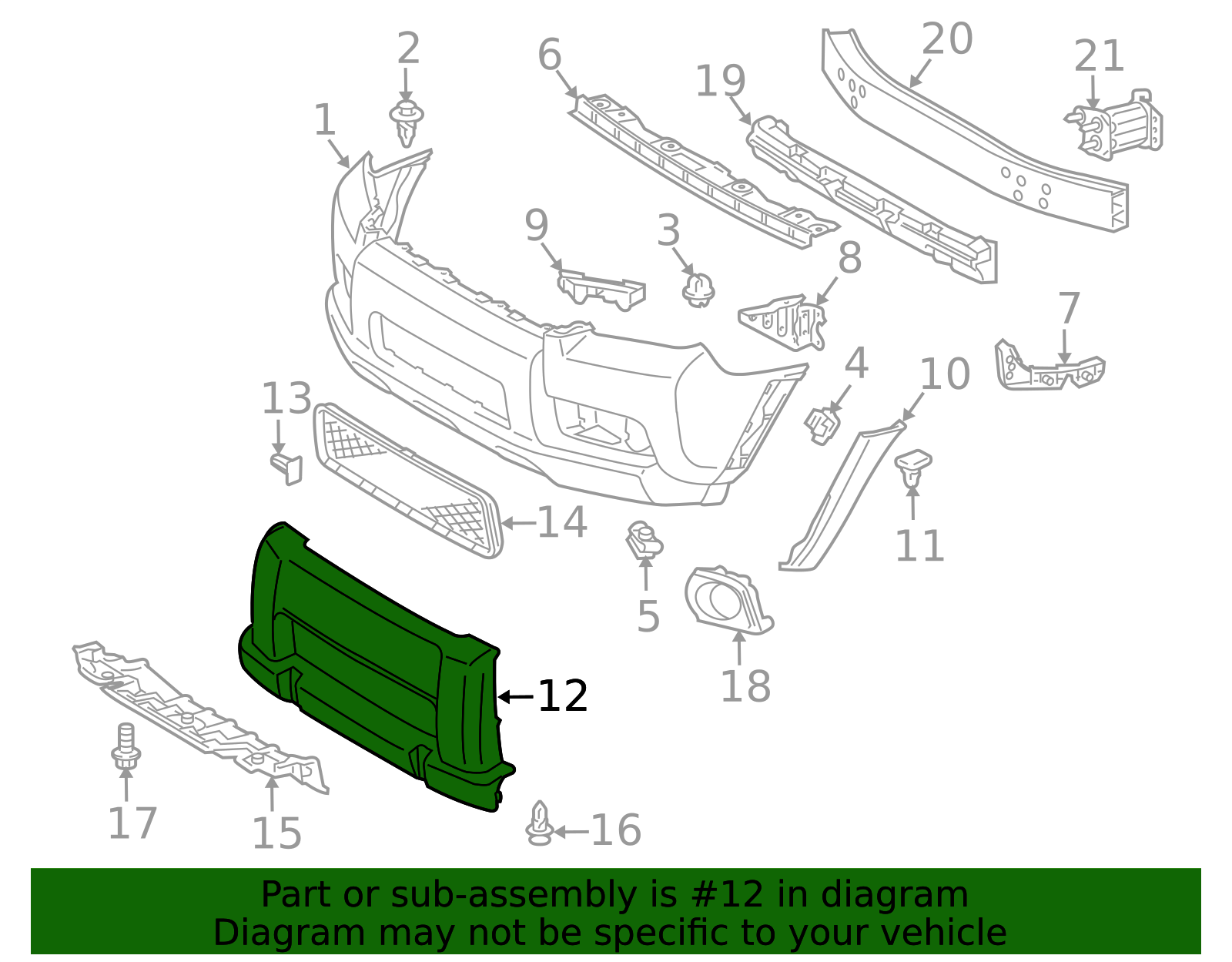 2010-2013 Toyota 4Runner Valance Panel 53901-35210 | Toyota Parts Center